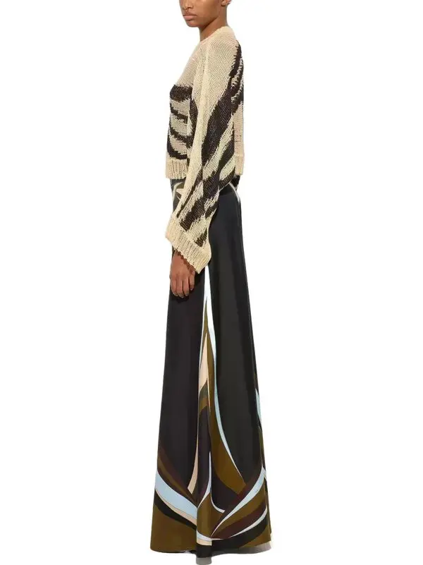 Emilio Pucci Marmo Print Open-knit Sweater - Neutrals