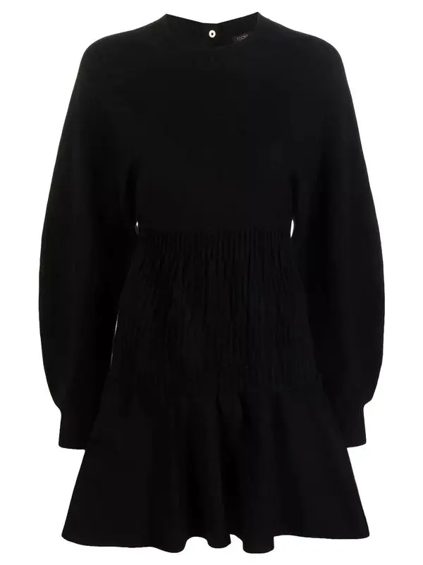 Maje Long-sleeve Knitted Dress - Black