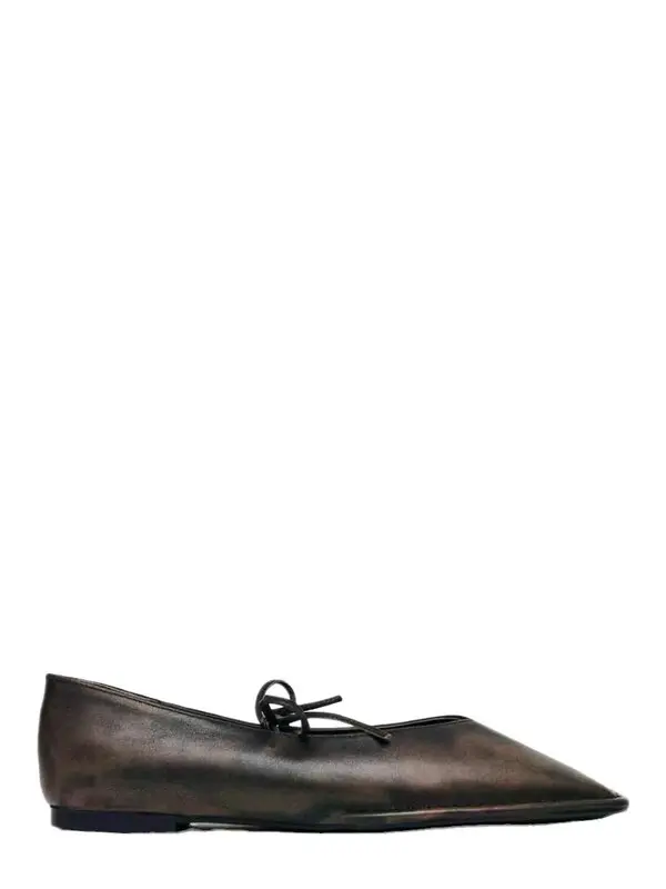 ALOHAS Bow Detail Ballet Flats - Brown