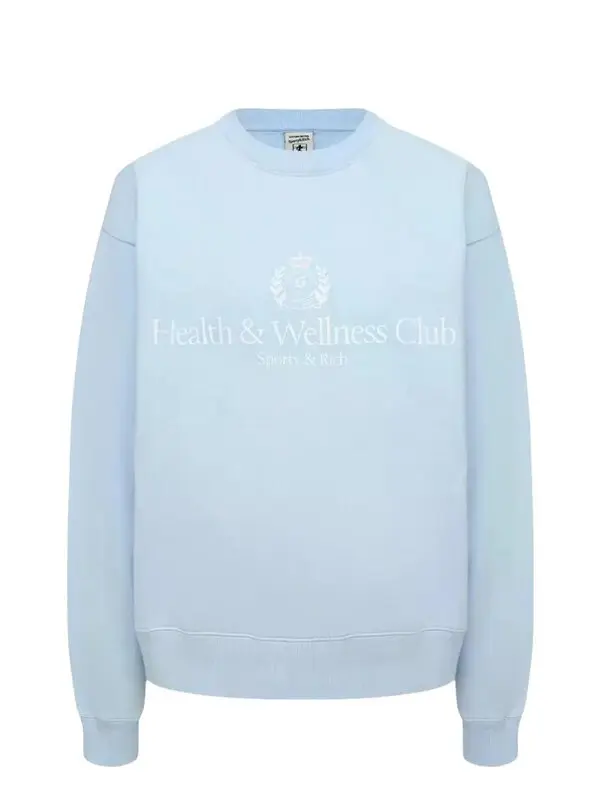SPORTY & RICH Logo Print Sweatshirt - Blue