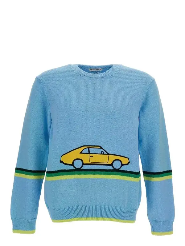 JW Anderson Intarsia Striped Sweater - Blue