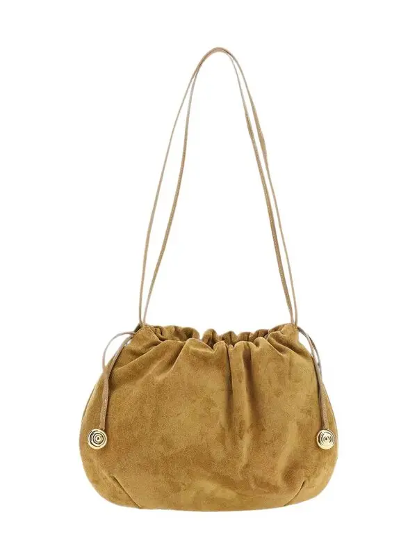 LIFFNER Suede Drawstring Shoulder Bag - Neutrals