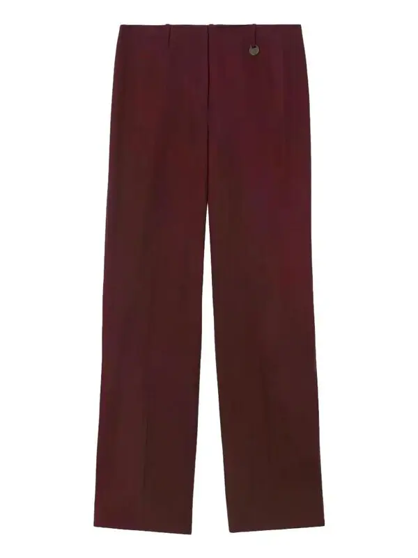 Burberry Wool Twill Tailored Trousers - Red