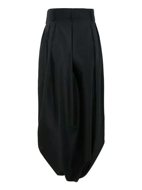 Comme Des Garçons Pleated Balloon Midi Skirt - Black