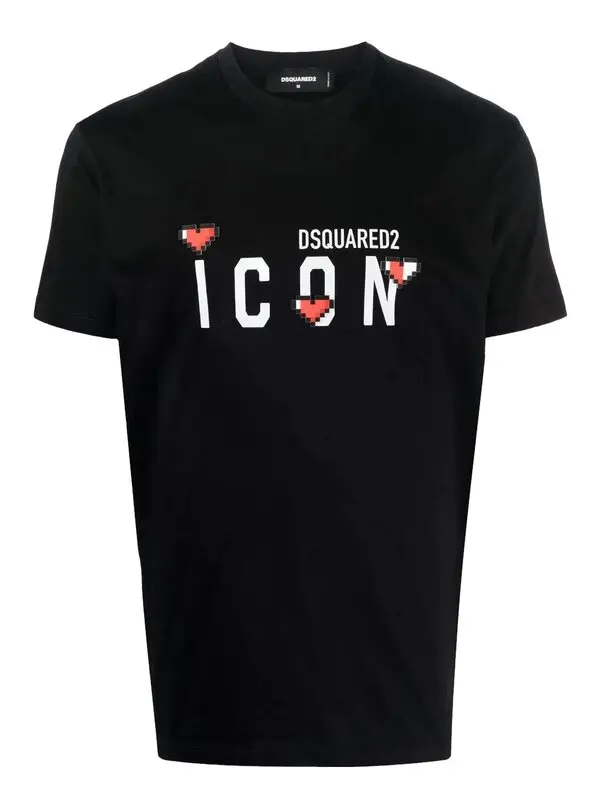 Dsquared2 Icon Logo-print T-shirt - Black