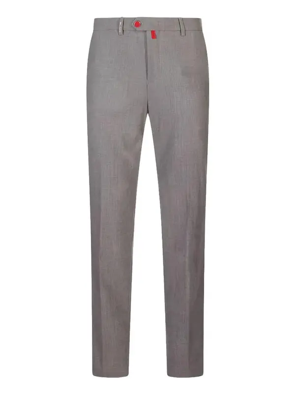 Kiton Pressed Crease Tailored Trousers - Grey