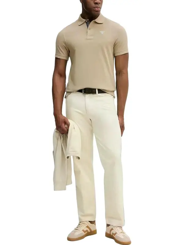 Barbour Logo-embroidered Polo Shirt - Neutrals