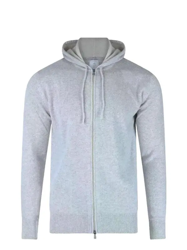 Eleventy Cashmere Zip-up Hoodie - Grey