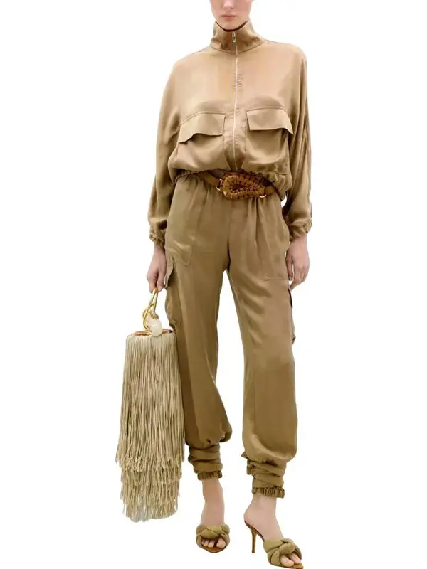 Silvia Tcherassi Elasticated Cargo Pants - Neutrals