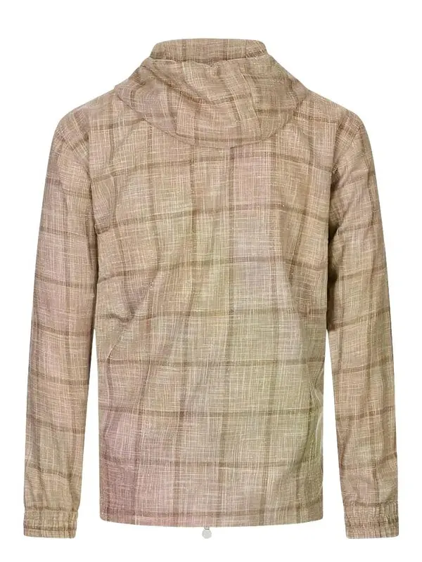 Kiton Check Zip-up Jacket - Neutrals