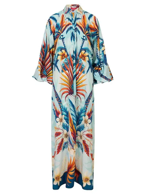 F.R.S FOR RESTLESS SLEEPERS Silk Maxi Dress - Blue
