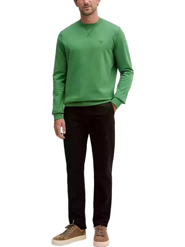 Barbour Crew-neck Sweatshirt With Embroidered Logo - Green