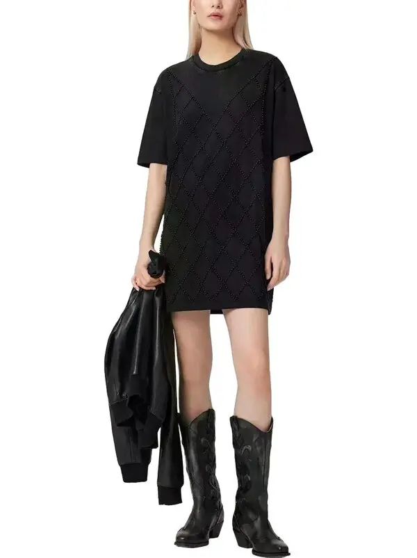 ALLSAINTS Darcey Bead-embellished Mini Dress - Black