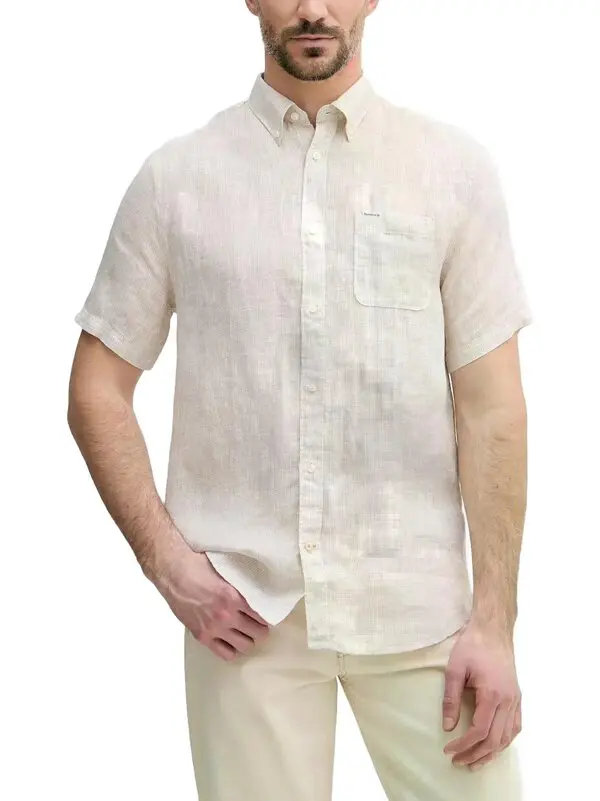 Barbour Linton Short-sleeved Shirt - Neutrals