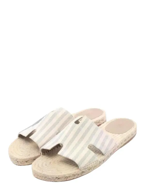 Hermès Antigua Striped Espadrilles - Neutrals