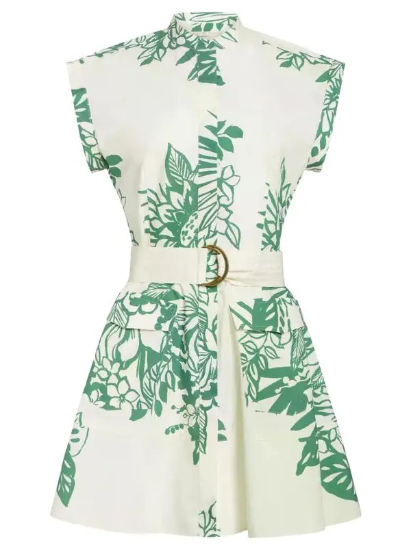MARIE OLIVER Maia Floral-print Mini Dress - Neutrals