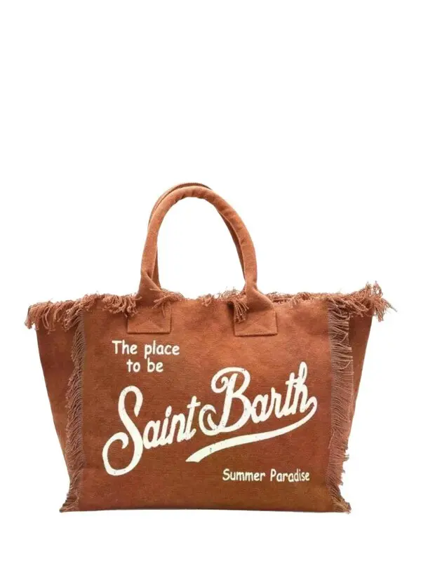 MC2 SAINT BARTH Logo-print Tote Bag - Brown