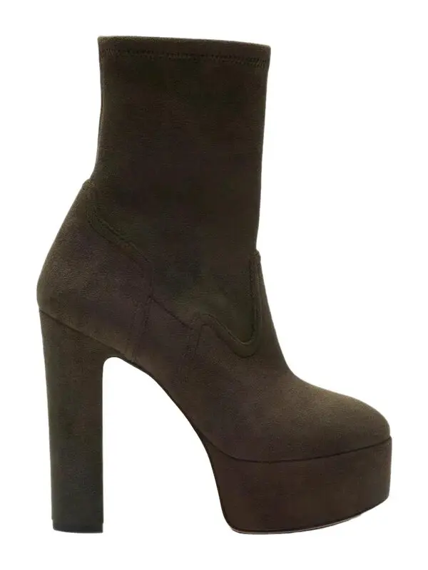 Casadei Patty Arceus Platform Ankle Boots - Green