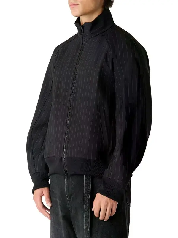 Sacai Pinstripe Bomber Jacket - Black