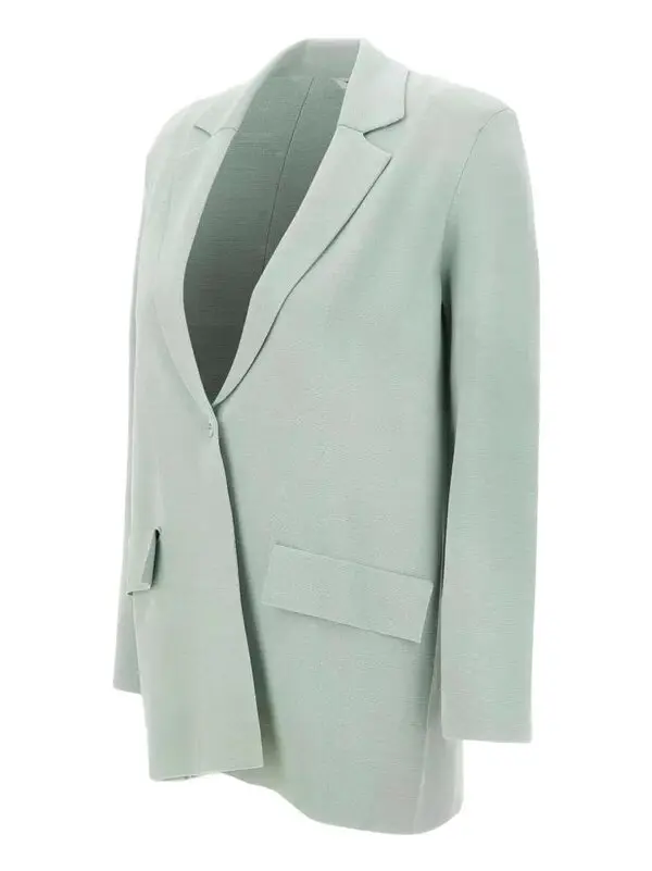 KANGRA Single-breasted Milano-stitch Blazer - Blue