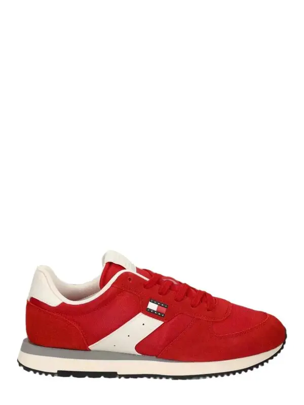 Tommy Hilfiger Logo Patch Panelled Sneakers - Red