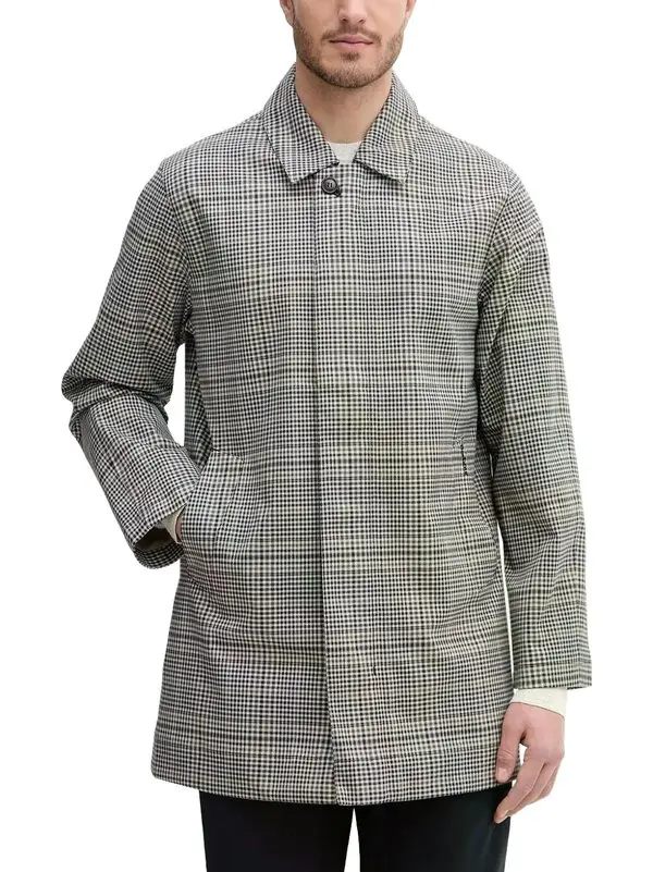 Barbour Roking Check-pattern Single-breasted Coat - Neutrals