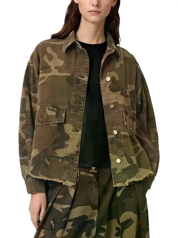 ALLSAINTS Hettie Camouflage Print Jacket - Green