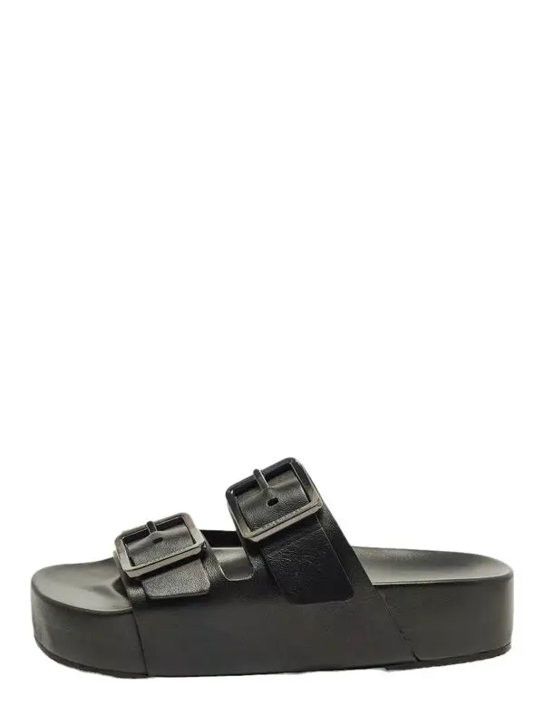 Balenciaga Mallorca Leather Sandals - Black