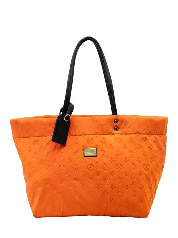 LOUIS VUITTON 2008 Monogram Embossed Neoprene Scuba Tote Bag - Orange