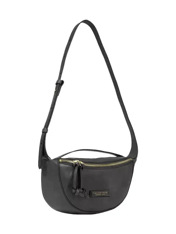 THE BRIDGE Small Leather Crossbody Bag - Black