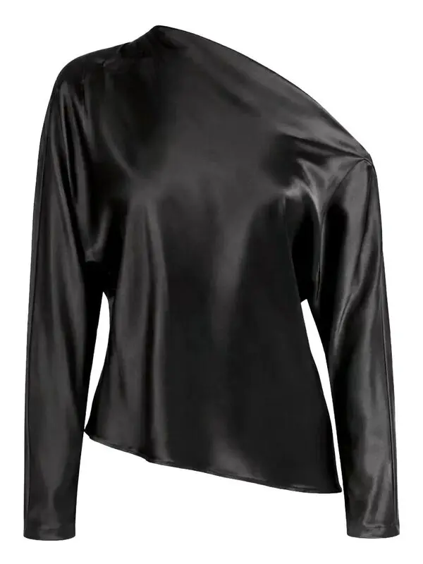 THE SEI One-shoulder Asymmetric Top - Black