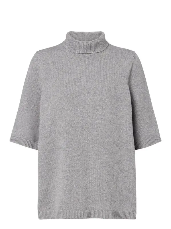 Alaïa Cashmere And Wool-blend Turtleneck Sweater - Grey