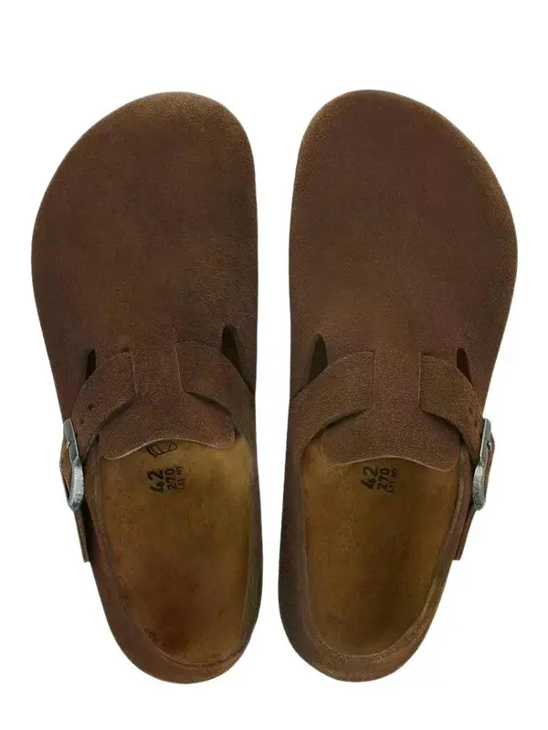 BIRKENSTOCK London Buckle-fastening Suede Shoes - Brown