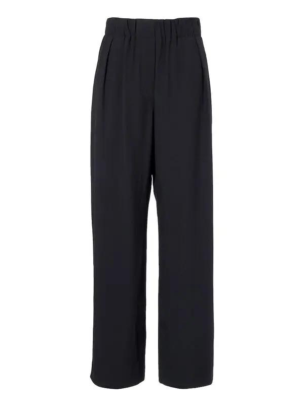 JIL SANDER Wide-leg Viscose Trousers - Black