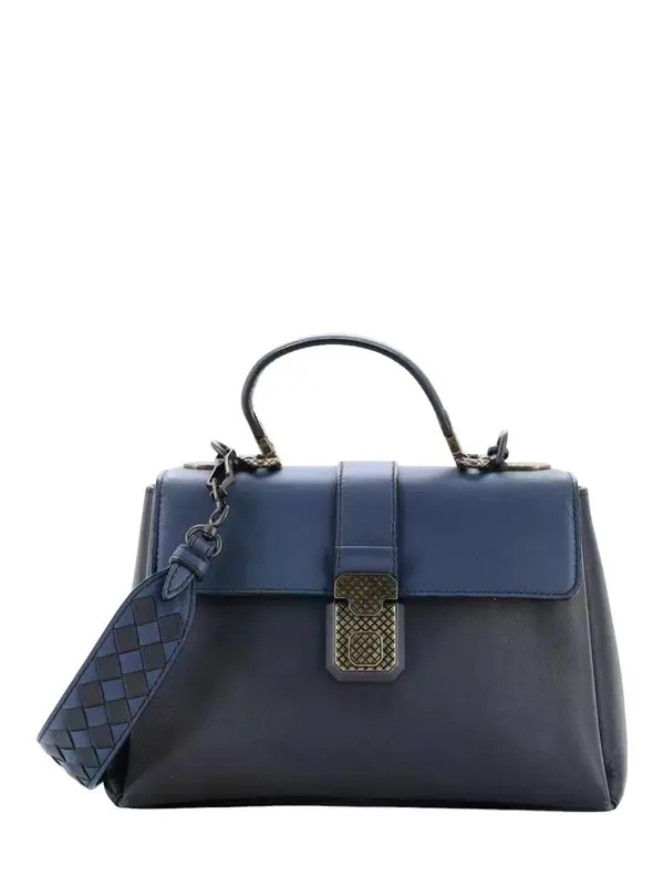 Bottega Veneta Piazza Top Handle Bag In Leather - Blue