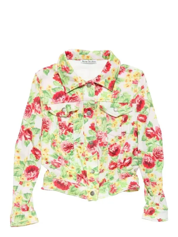 Acne Studios Floral Cotton Jacket - Neutrals