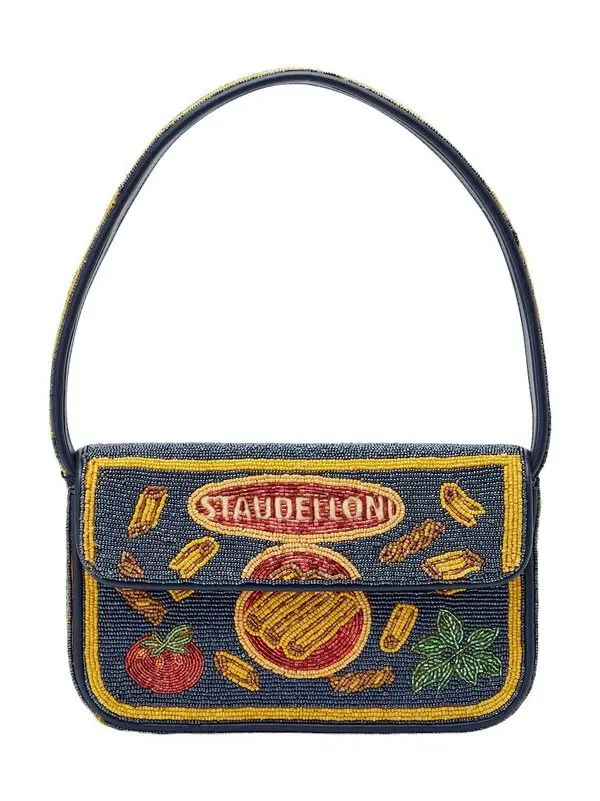 Staud Tommy Small Beaded Shoulder Bag - Multicoloured