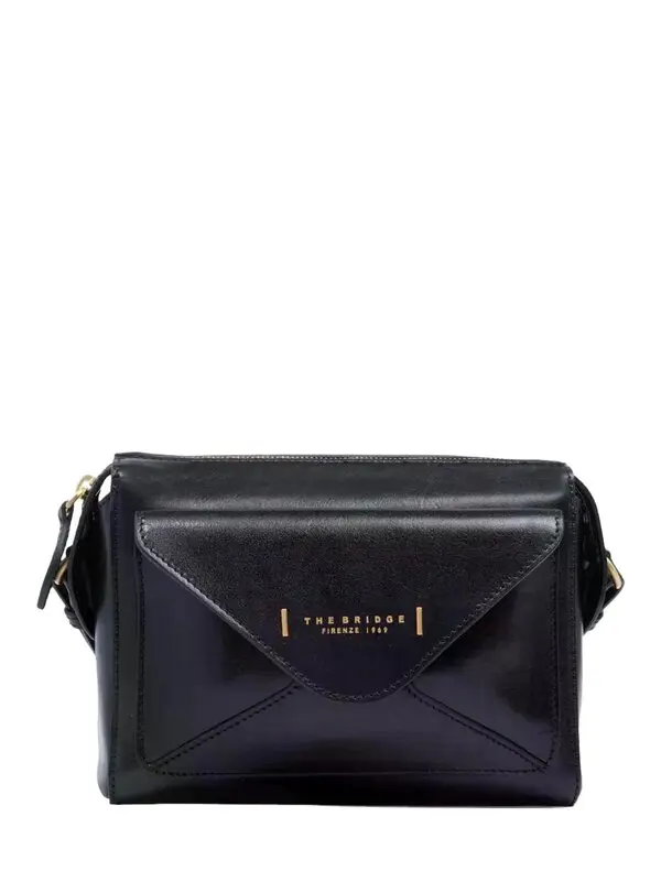 THE BRIDGE Leather Envelope Pocket Cross Body Bag - Black