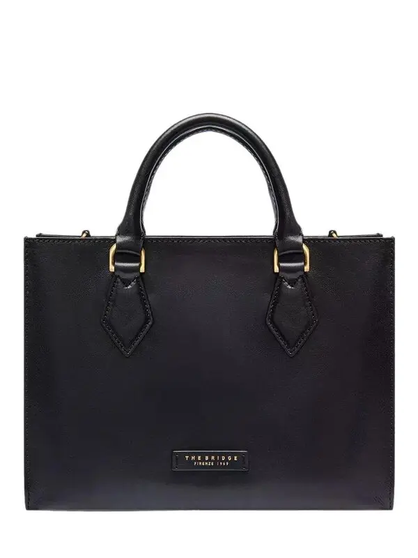THE BRIDGE Ida Leather Shoulder Bag - Black