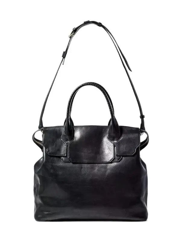 CORNELIAN TAURUS BY DAISUKE IWANAGA Mid Key Hole Boston Tote Bag - Black