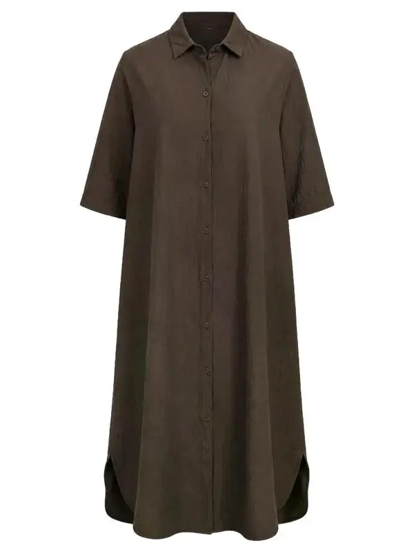 Labo.art Acca Shirt Midi Dress - Brown