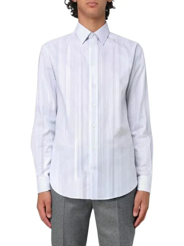 Emporio Armani Striped Cotton Shirt - Blue