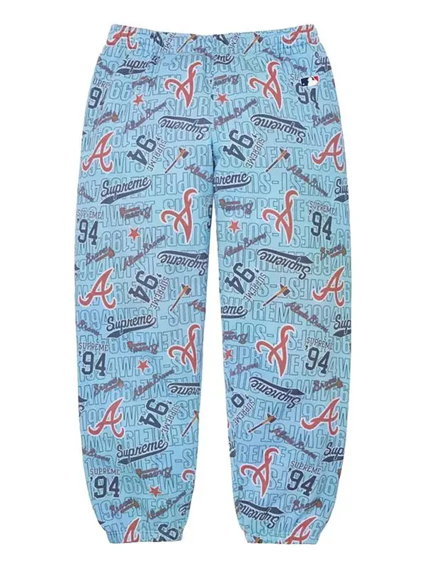 Supreme X Mitchell & Ness Logo-print Track Pants - Blue