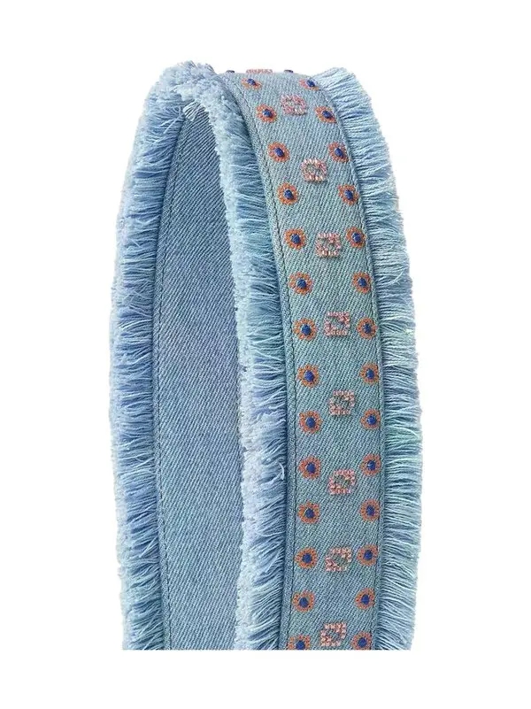 Fendi Embroidered Bag Strap - Blue