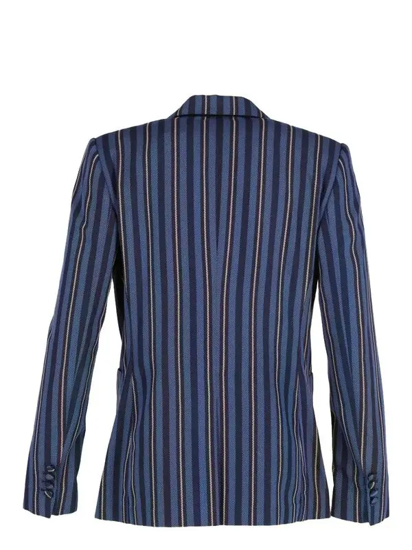 Burberry Single-breasted Striped Blazer - Blue