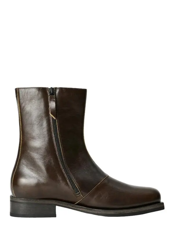 Our Legacy Camion Zip Ankle Boots - Deep Olive