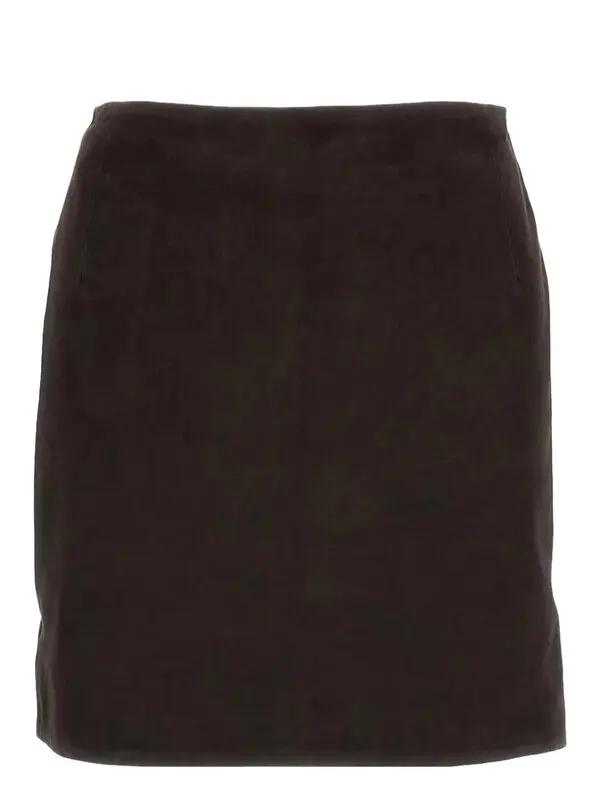 ROTATE BY BIRGER CHRISTENSEN Suede Mini Skirt - Black