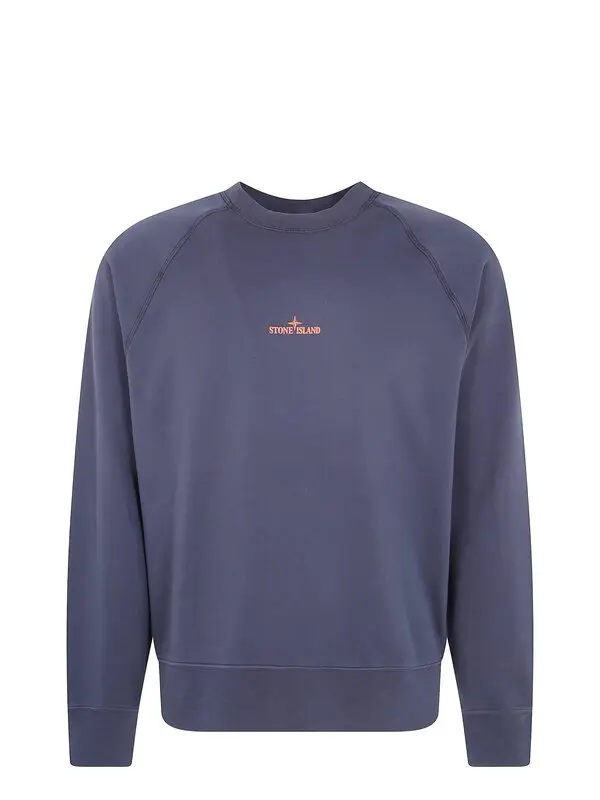 Stone Island Round Neck Sweatshirt - Blue