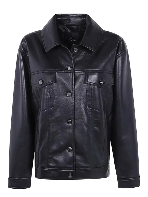 ANINE BING Leather "rory" Jacket - Black