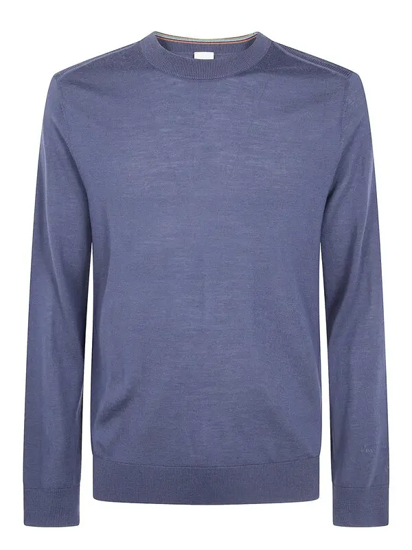 Paul Smith Crew Neck Merino Wool Sweater - Blue